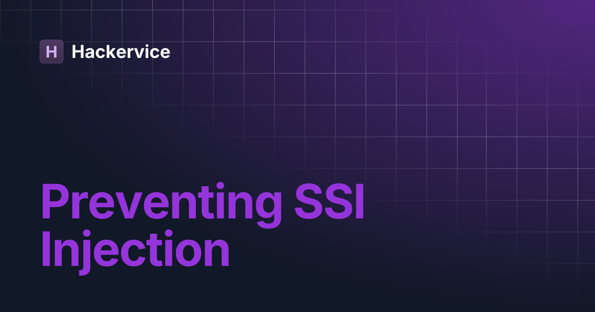 Preventing SSI Injection | Hackervice